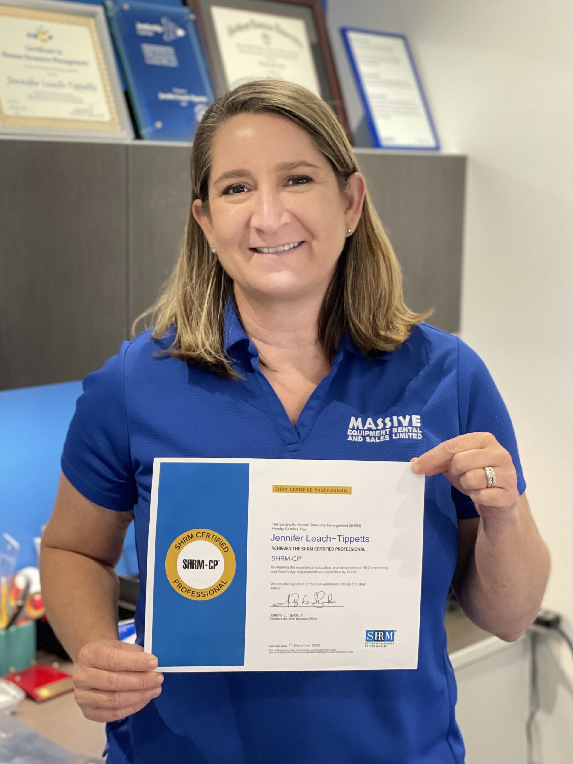 Jennifer Leach-Tippetts Earns SHRM Certification - Massive Group